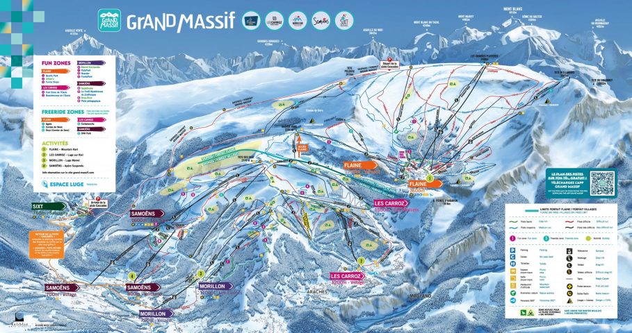 Grand Massif ski area maps - Morillon, Sixt, Samoens | Haut-Giffre